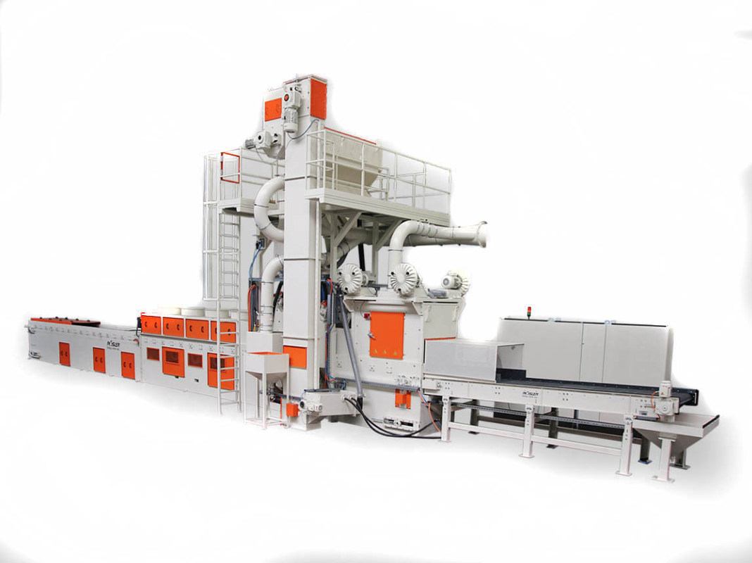 Auto Parts Abrasive Blasting Equipment Wire Mesh Belt Pass Through Type ...