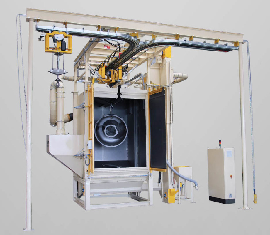 Electric Fuel Airless Hook Type Shot Blasting Machine Customized Color