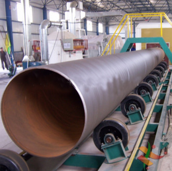 Steel Pipe Inner Surface Auto Blasting Machine , Pipe Descaling Equipment