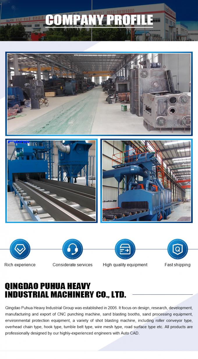 Wheelabrator Steel Profile Shot Blasting Machine I Beam H Beam